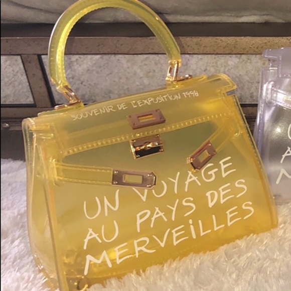 Bags | Small Yellow Jelly Bag | Poshmark
